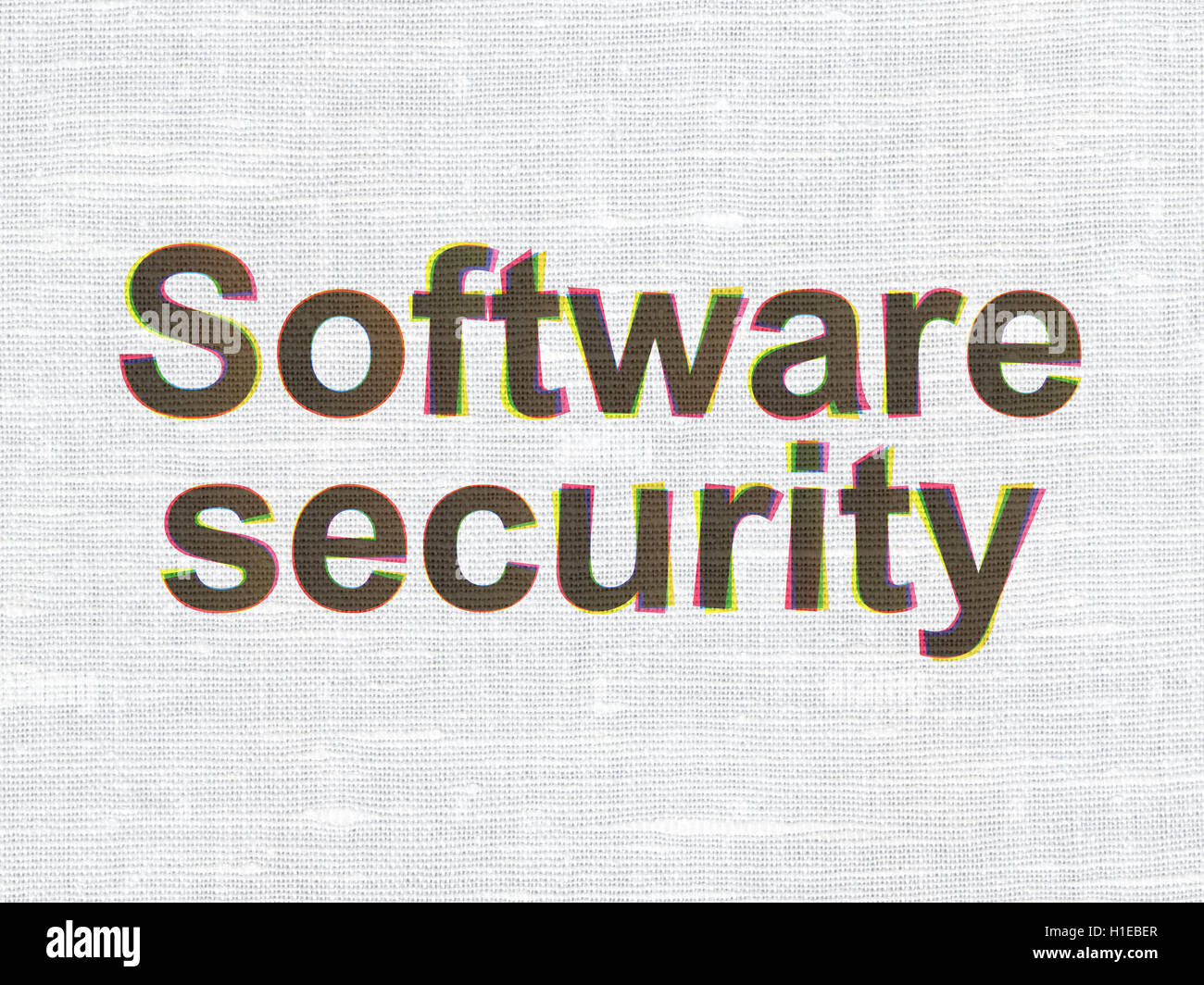 Privacy concept: Software Security on fabric texture background Stock ...