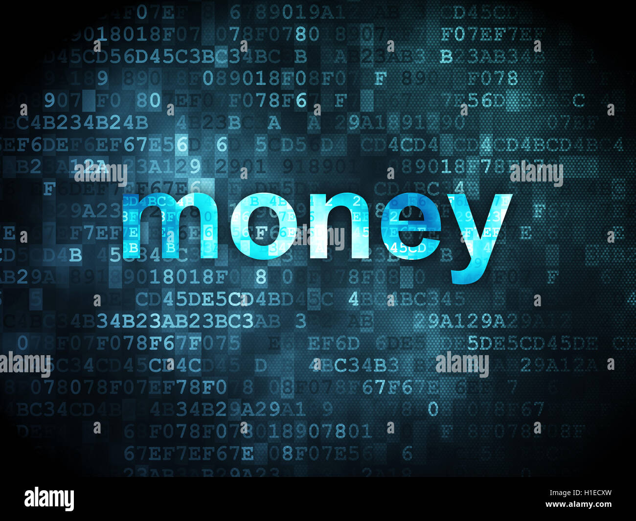 Finance concept: Money on digital background Stock Photo - Alamy