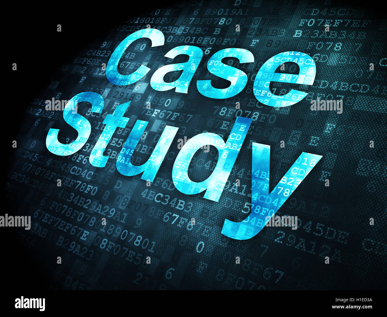 Education concept: Case Study on digital background Stock Photo - Alamy