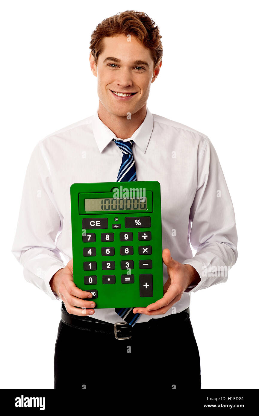 Modern guy showing big hi-res stock photography and images - Alamy