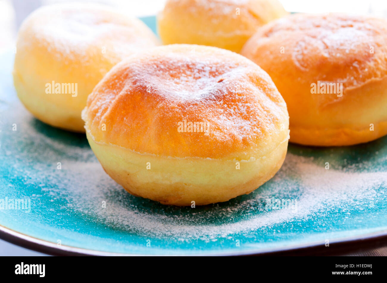 Three donuts with chocolate hi-res stock photography and images - Alamy