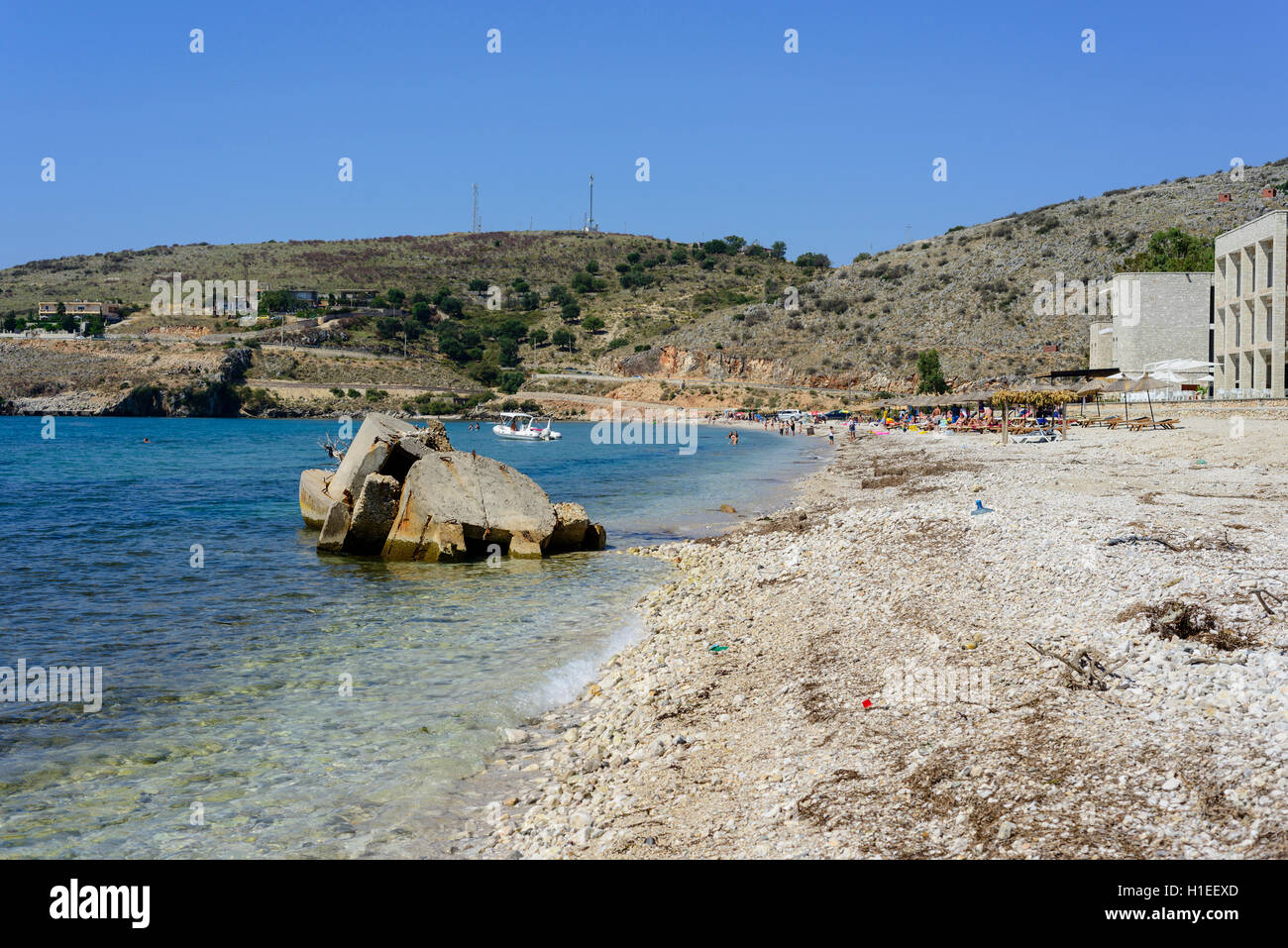 Qeparo beach, Albania Stock Photo - Alamy