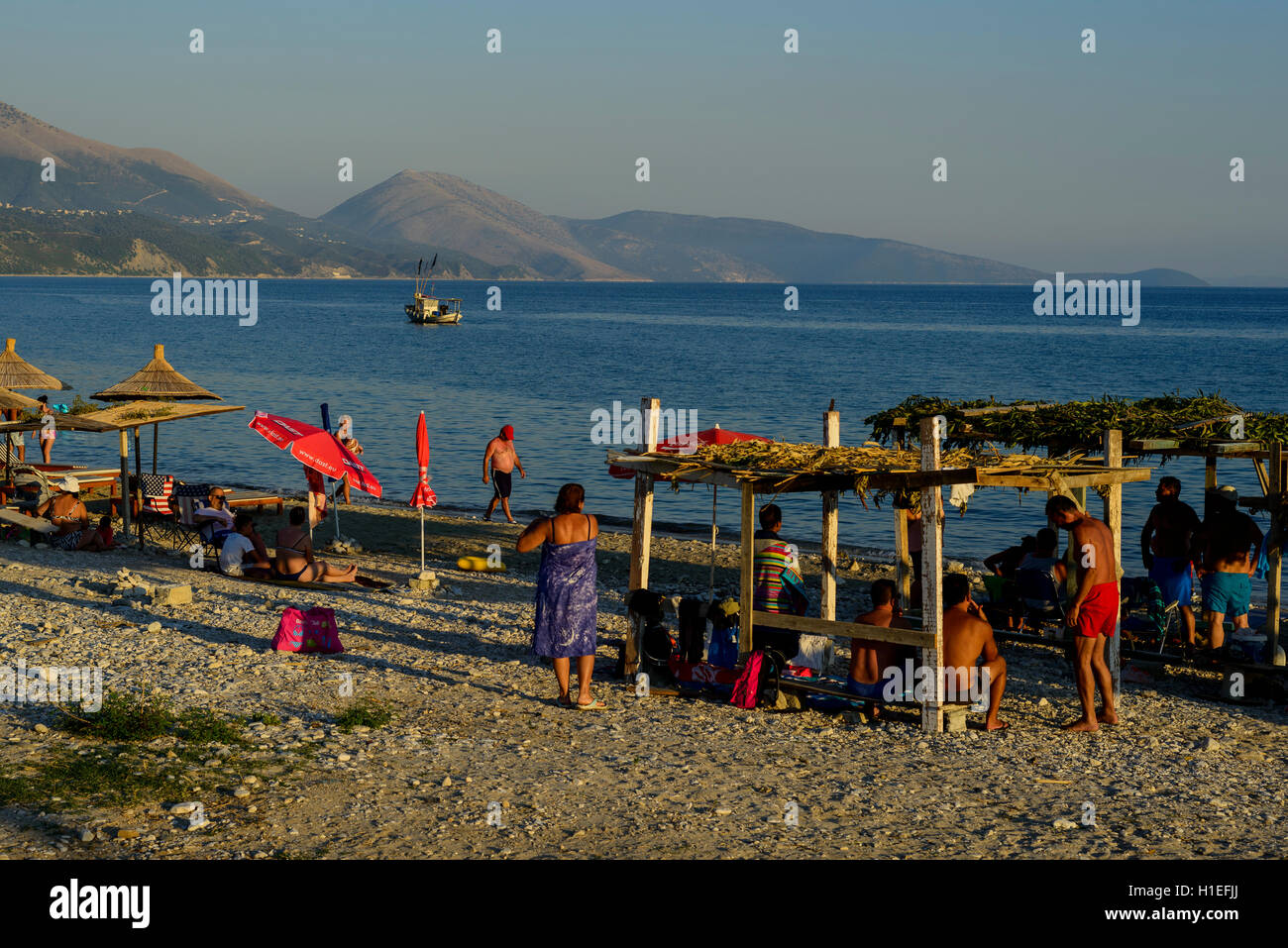 Qeparo beach, Albania Stock Photo - Alamy