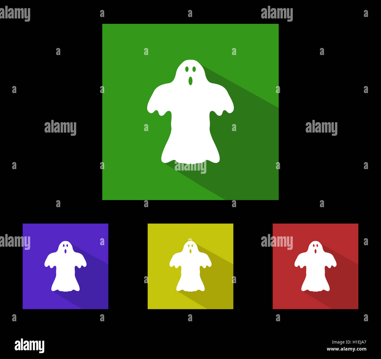 set of icons for halloween ghost Stock Photo - Alamy