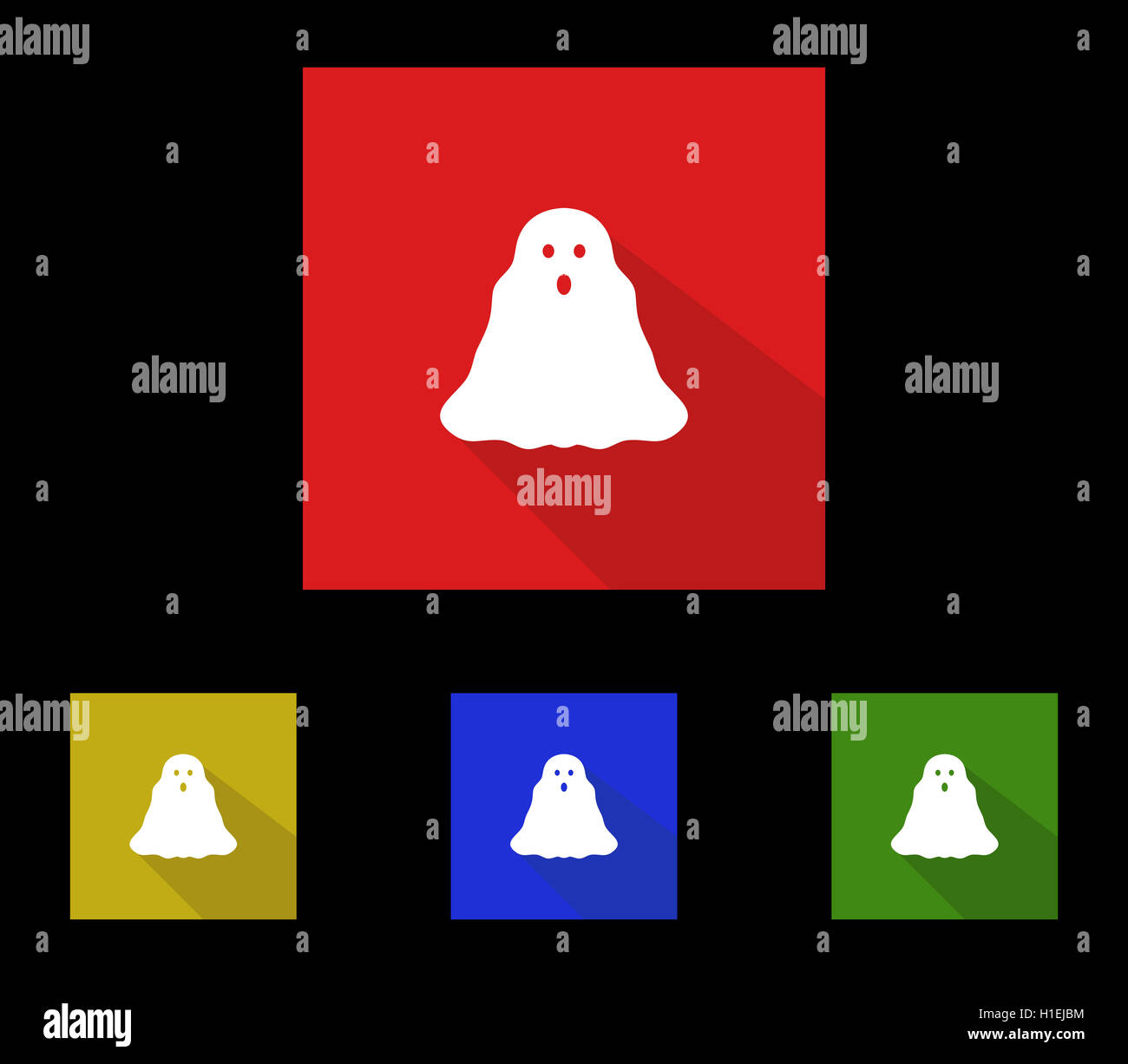 set of icons for halloween ghost Stock Photo - Alamy
