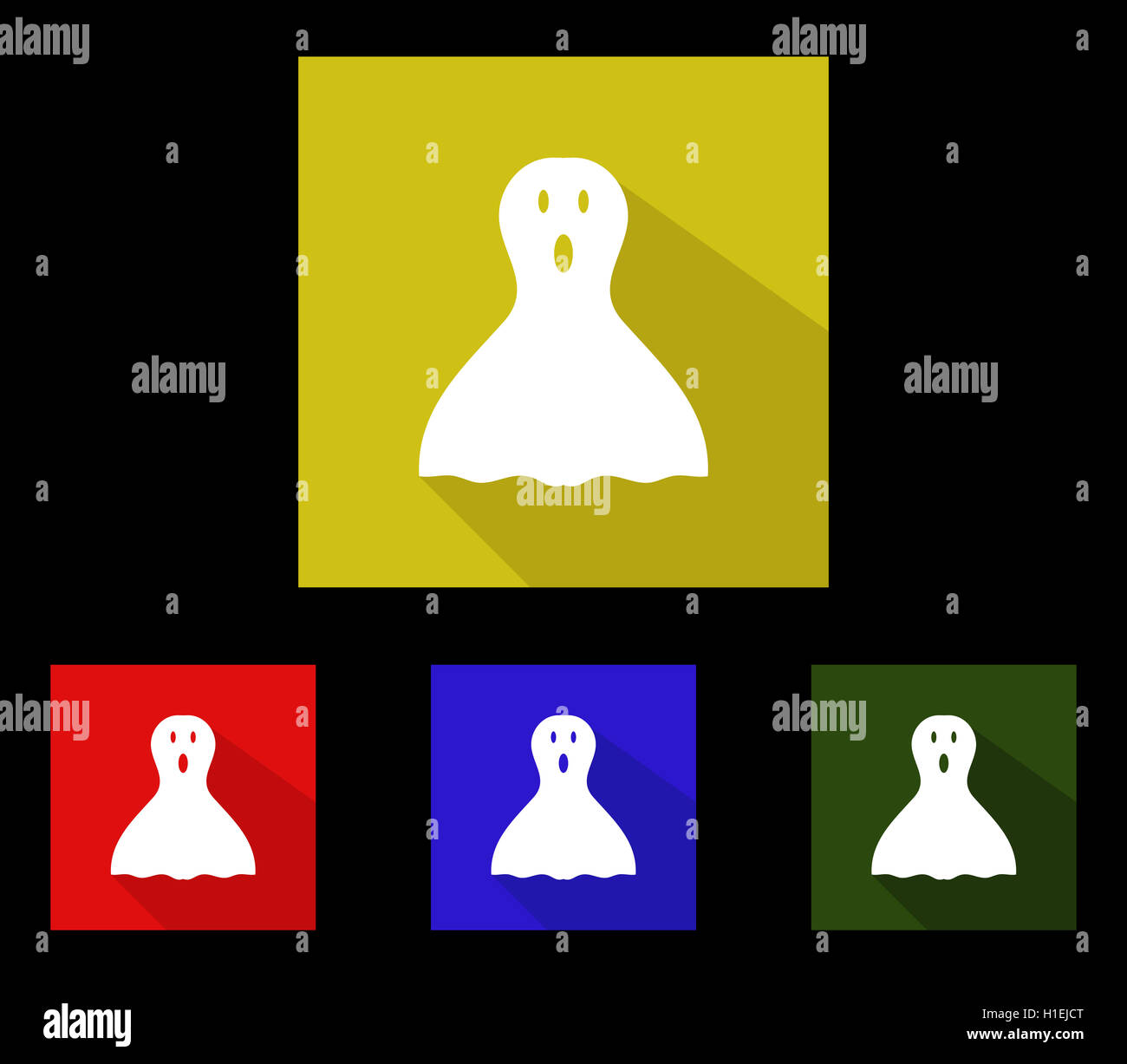 set of icons for halloween ghost Stock Photo - Alamy