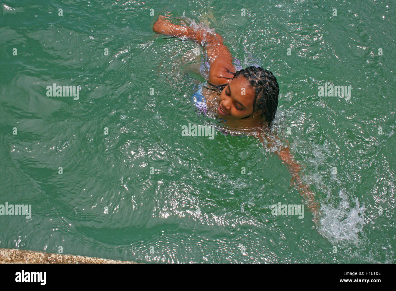 Learning swimming freestyle hi-res stock photography and images - Alamy