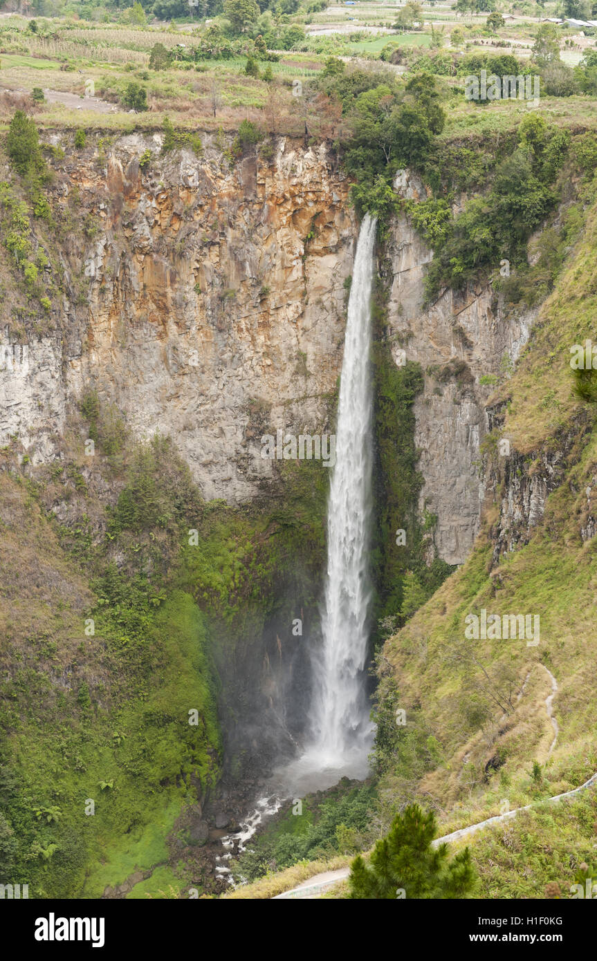 Indonesia, Sumatra, Berestagi, Sipiso-piso waterfall Stock Photo - Alamy
