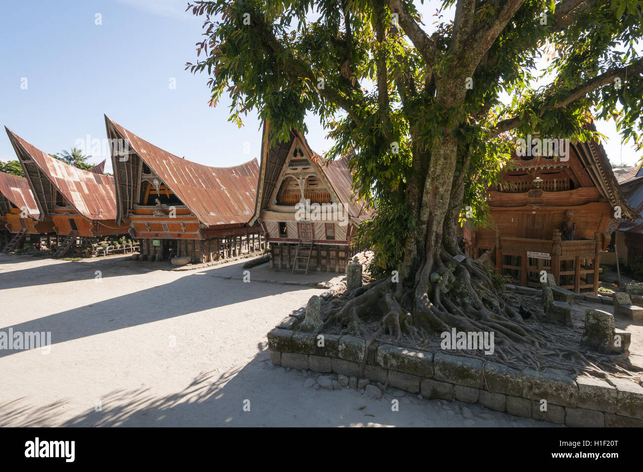 Indonesia, Sumatra, Lake Toba, Samosir Island, Ambarita, historic ...