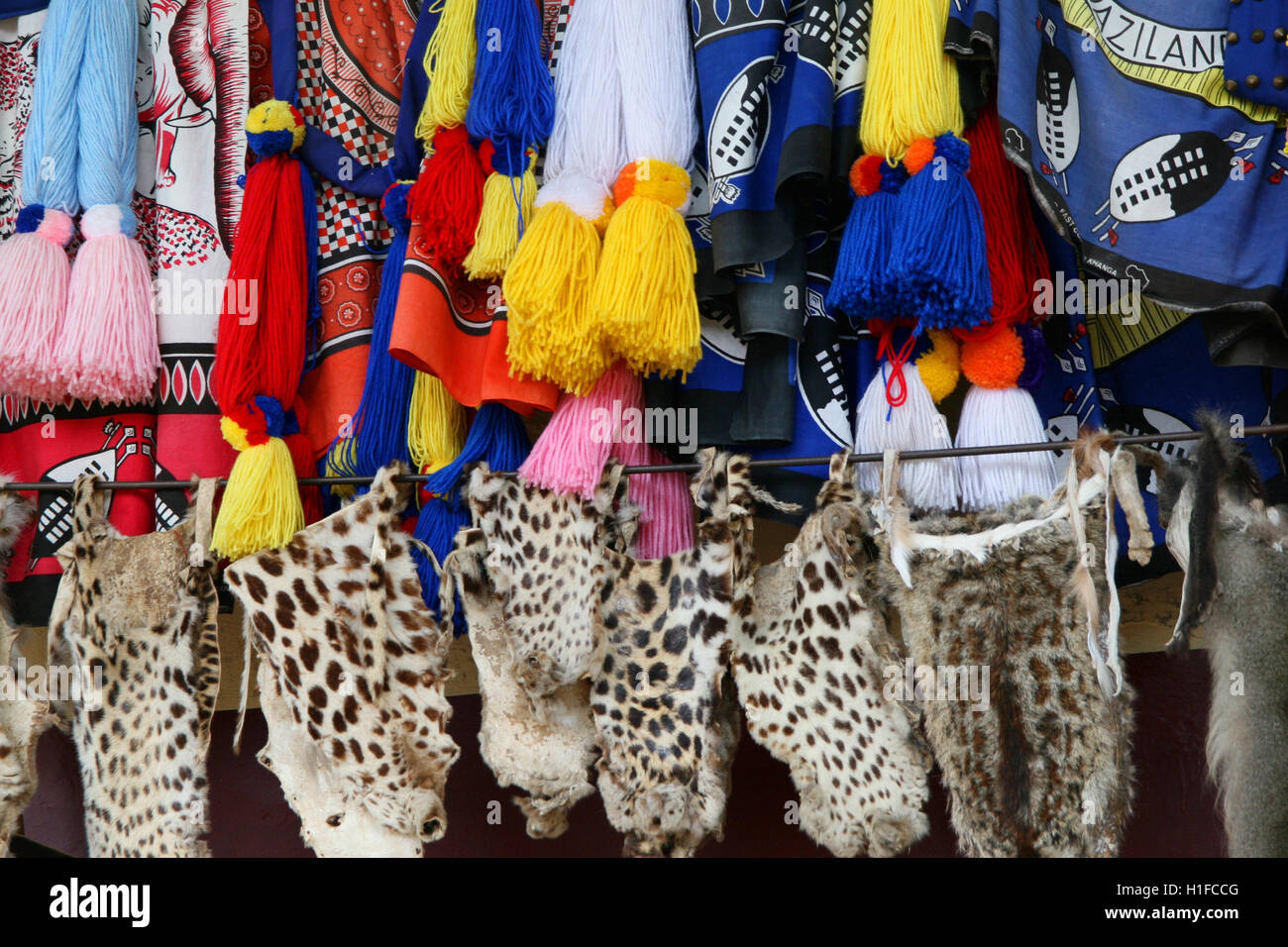 Traditional clothing shop, Mbabane, Kingdom of Swaziland Stock Photo ...
