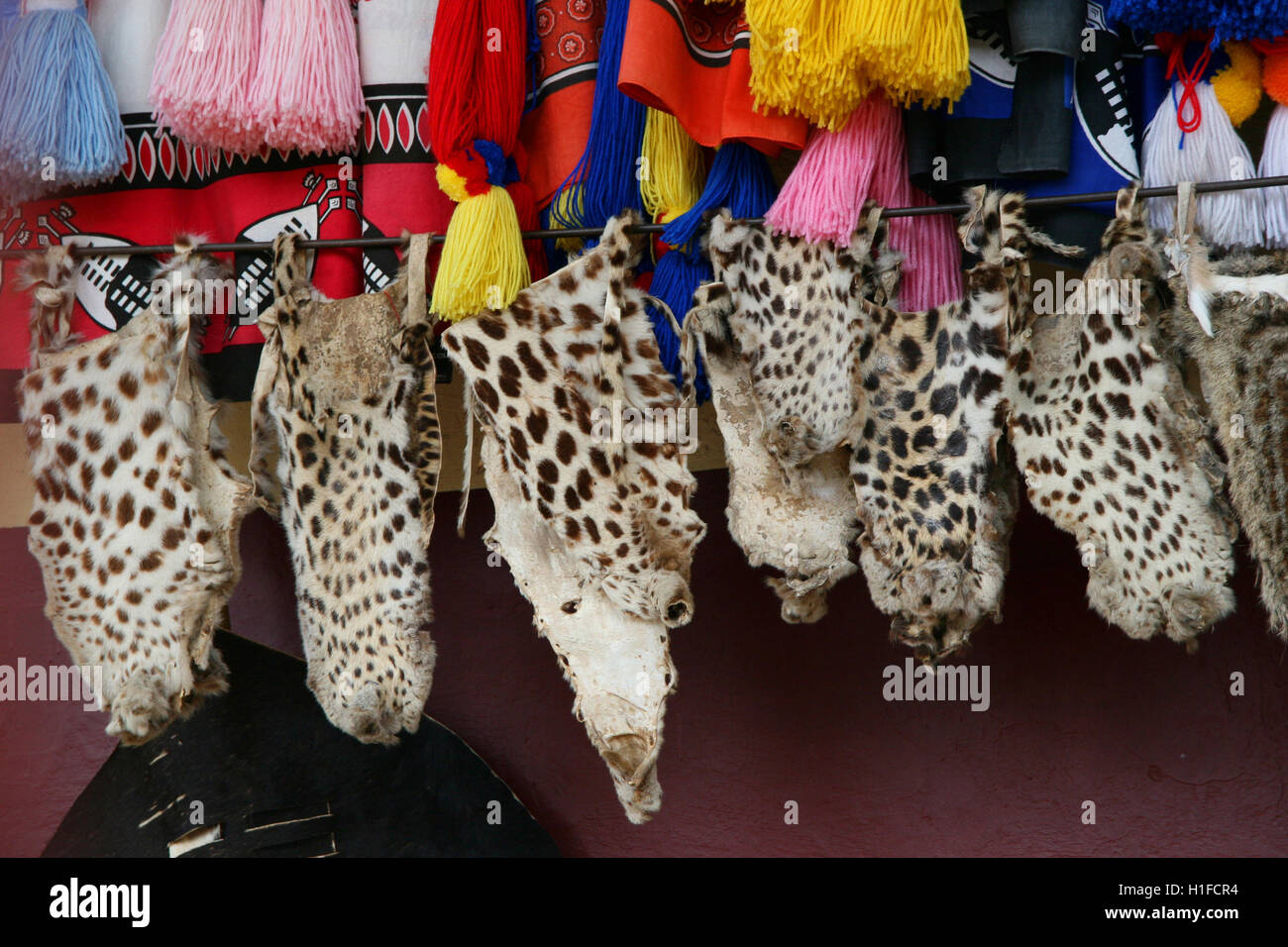 Traditional clothing shop, Mbabane, Kingdom of Swaziland Stock Photo ...
