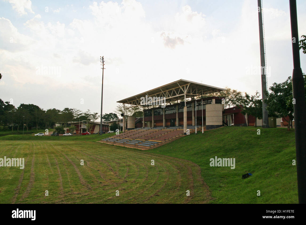 Sport arena spectators stand, Manzini, Kingdom of Swaziland Stock Photo ...