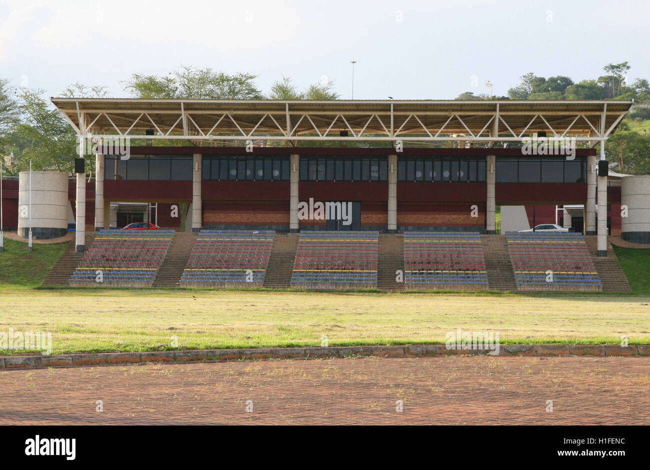 Sport arena spectators stand, Manzini, Kingdom of Swaziland Stock Photo ...