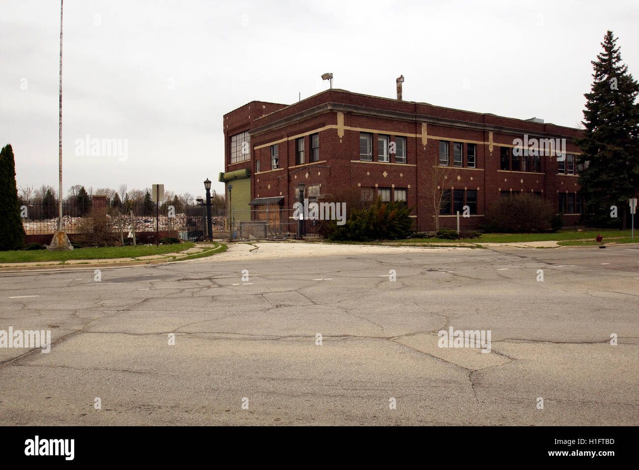 Partially demolished former Baker Perkins factory and office buildings ...