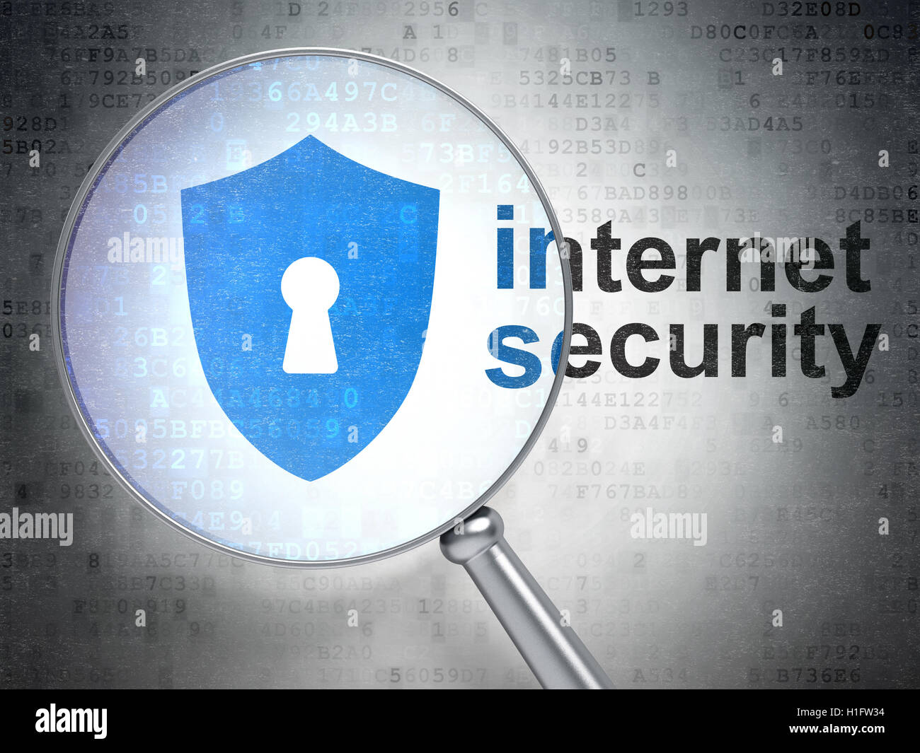 Security concept: Shield With Keyhole and Internet Security with ...
