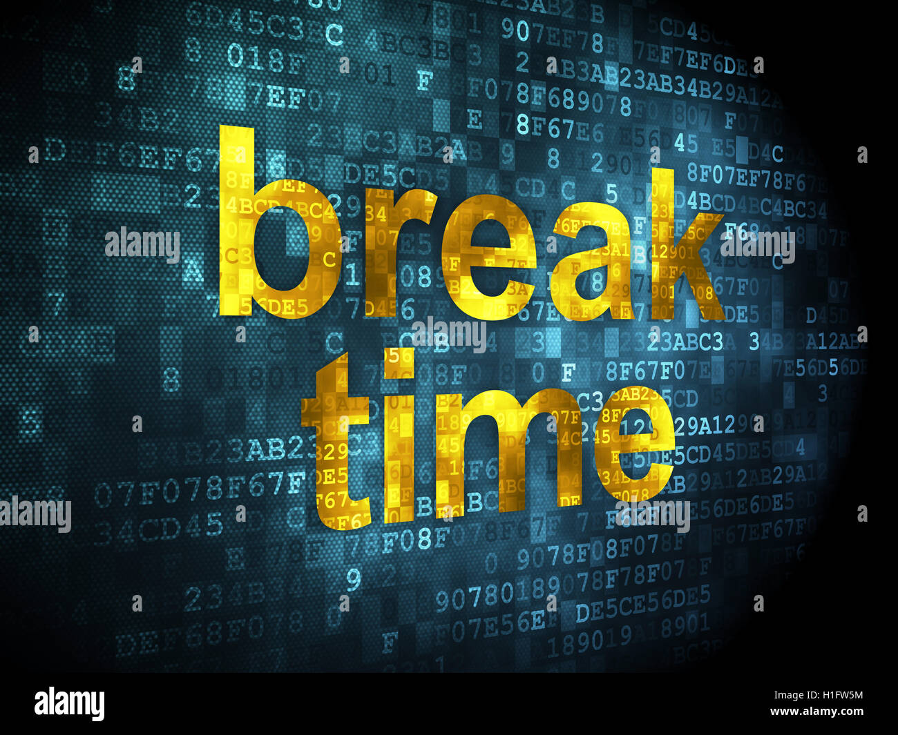 Timeline concept: Break Time on digital background Stock Photo - Alamy