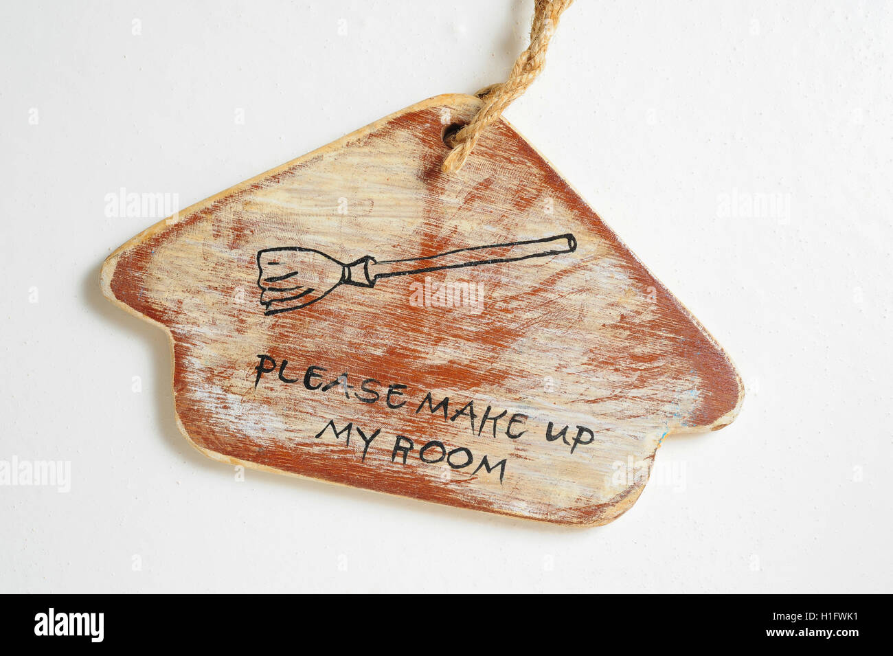 Please make up room sign Stock Photo - Alamy