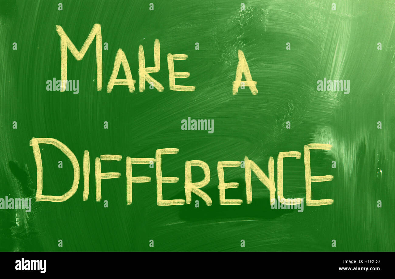 Make A Difference Concept Stock Photo - Alamy