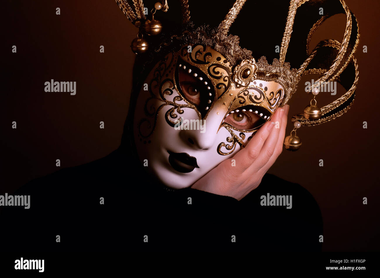 portrait with mask Stock Photo - Alamy