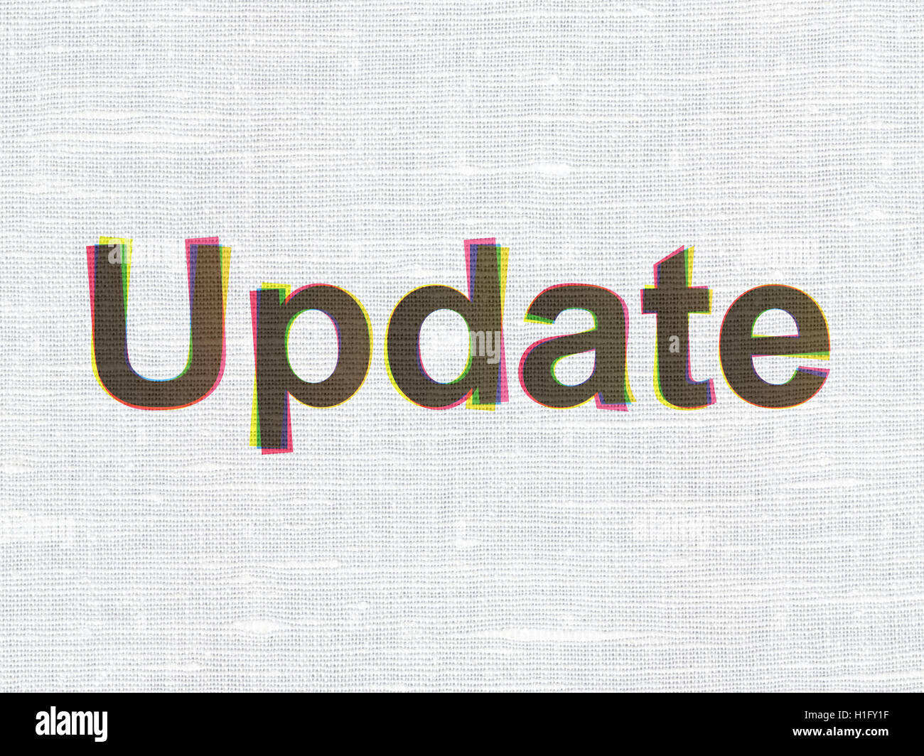 Web development concept: Update on fabric texture background Stock ...