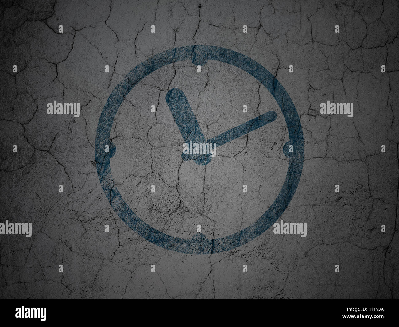 Timeline concept: Clock on grunge wall background Stock Photo - Alamy