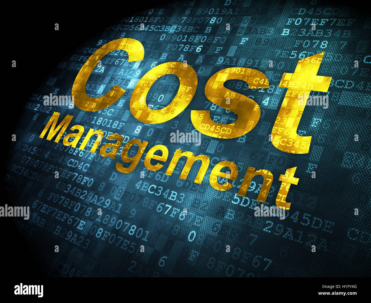 Finance concept: Cost Management on digital background Stock Photo - Alamy