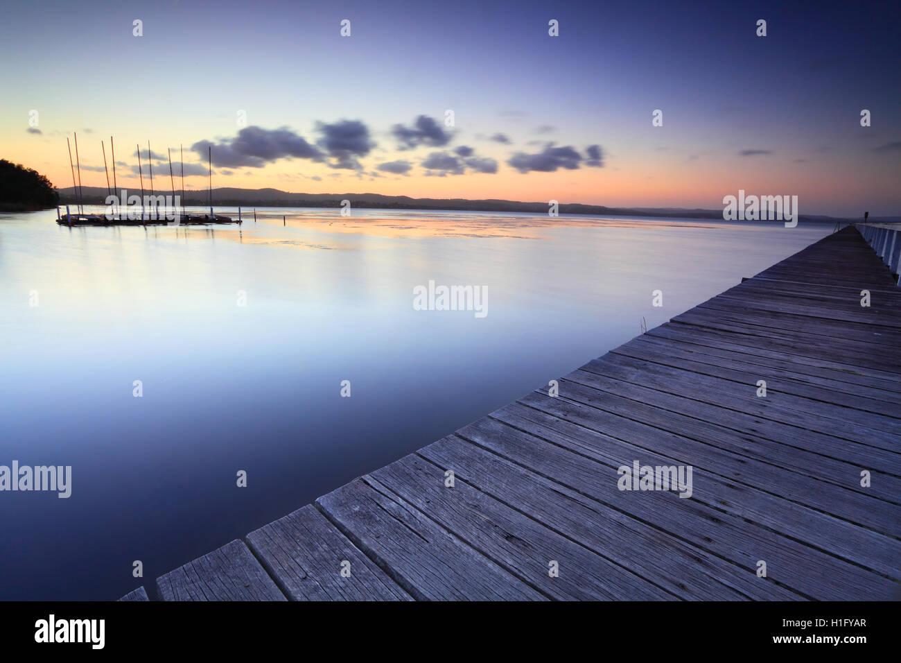 Long Jetty Australia at Dusk Stock Photo - Alamy