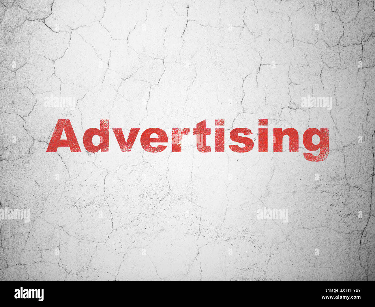 Advertising concept: Advertising on wall background Stock Photo - Alamy