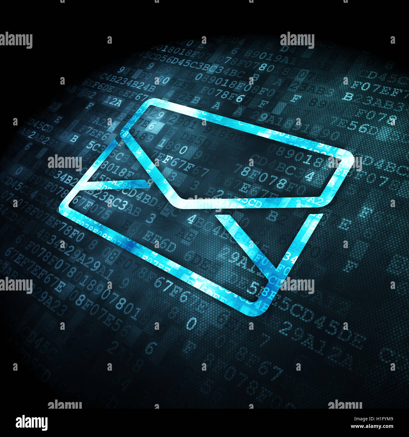 E mail 3d icon pixelated envelope hi-res stock photography and images ...
