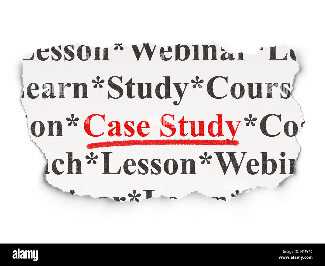 Education concept: Case Study on Paper background Stock Photo - Alamy