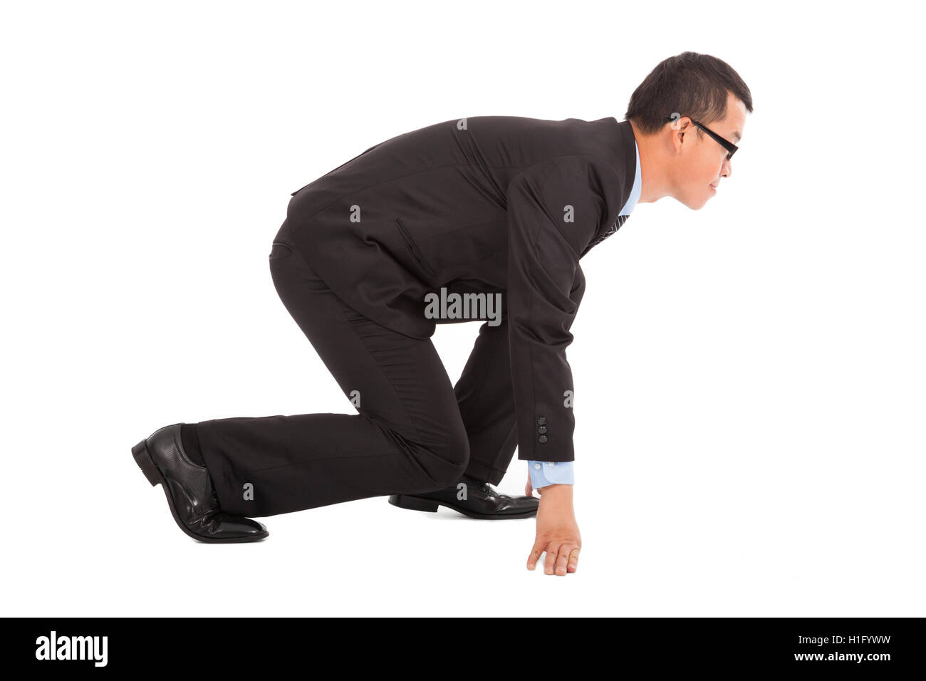 focus on goal, businessman ready to run Stock Photo - Alamy focus on goal, businessman ready to run Stock Photo - Alamy