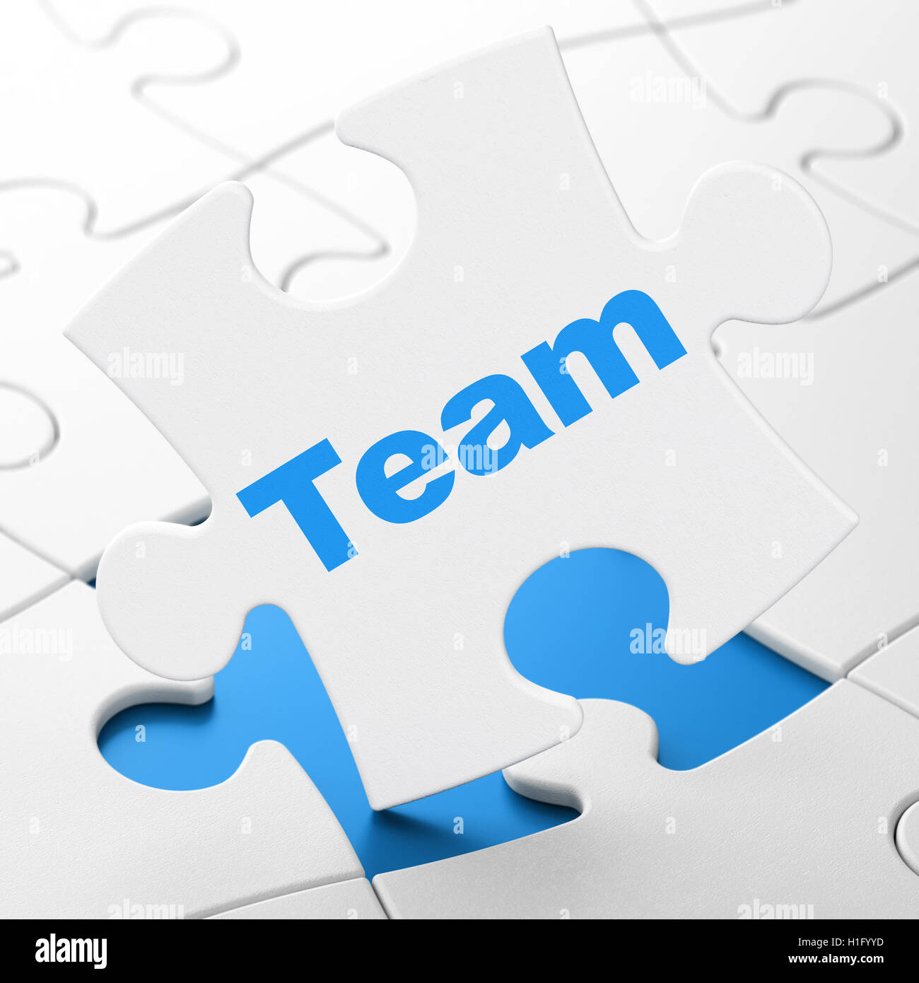 Business concept: Team on puzzle background Stock Photo - Alamy
