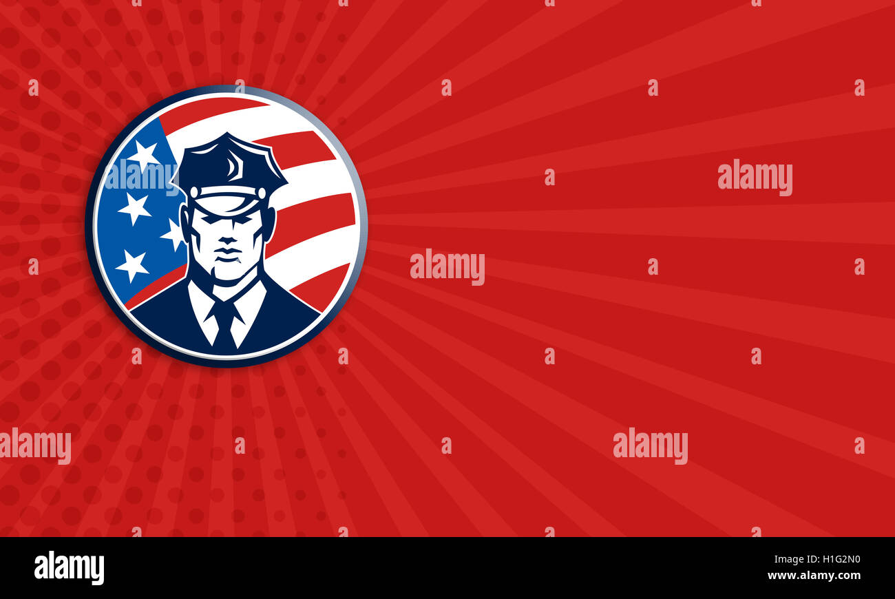 American Policeman Security Guard Retro Stock Photo - Alamy