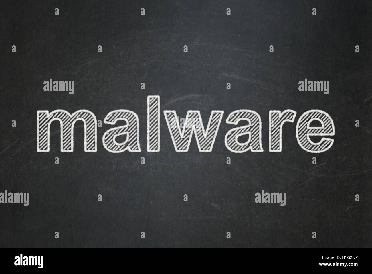 Protection concept: Malware on chalkboard background Stock Photo - Alamy