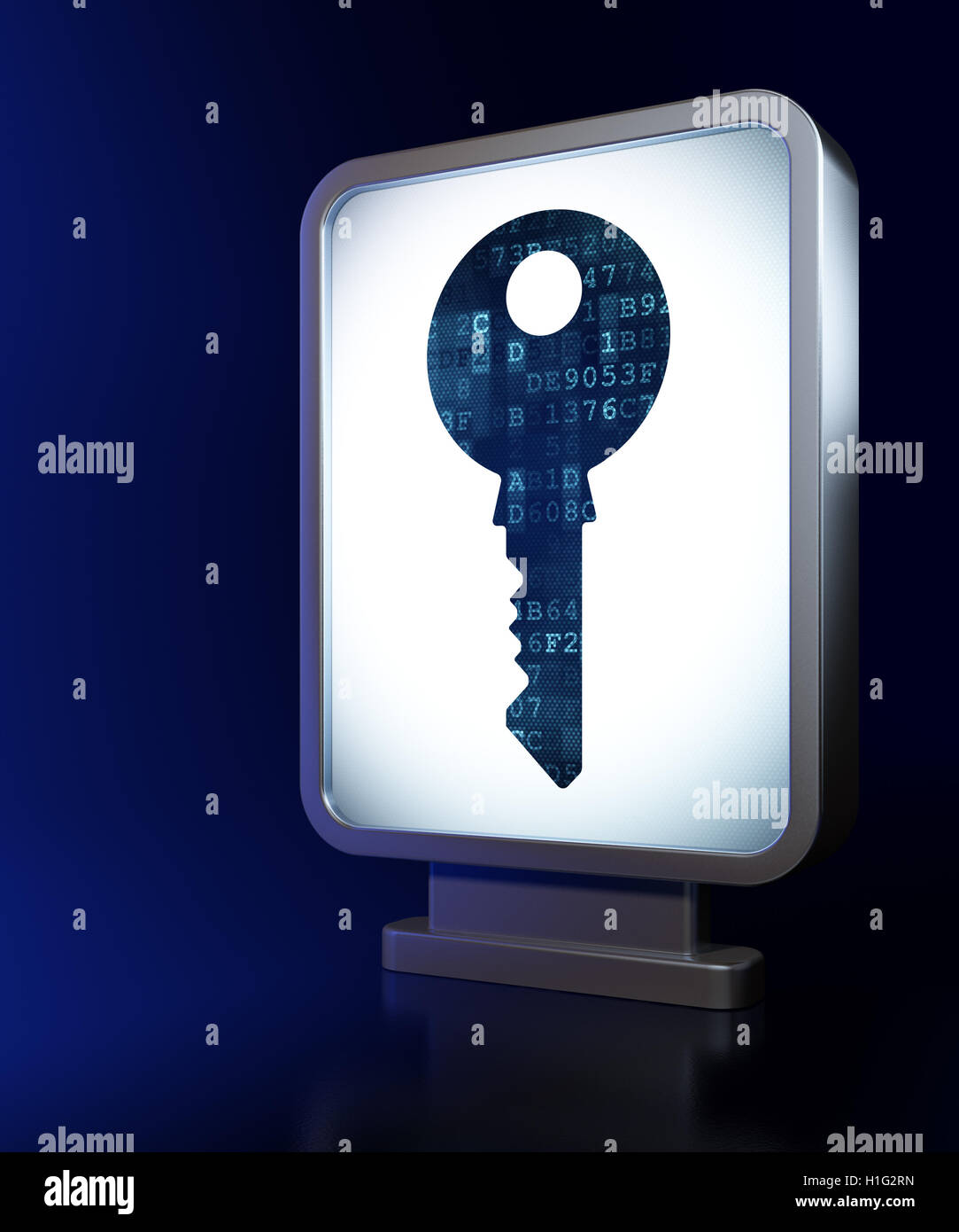 Privacy concept: Key on billboard background Stock Photo - Alamy