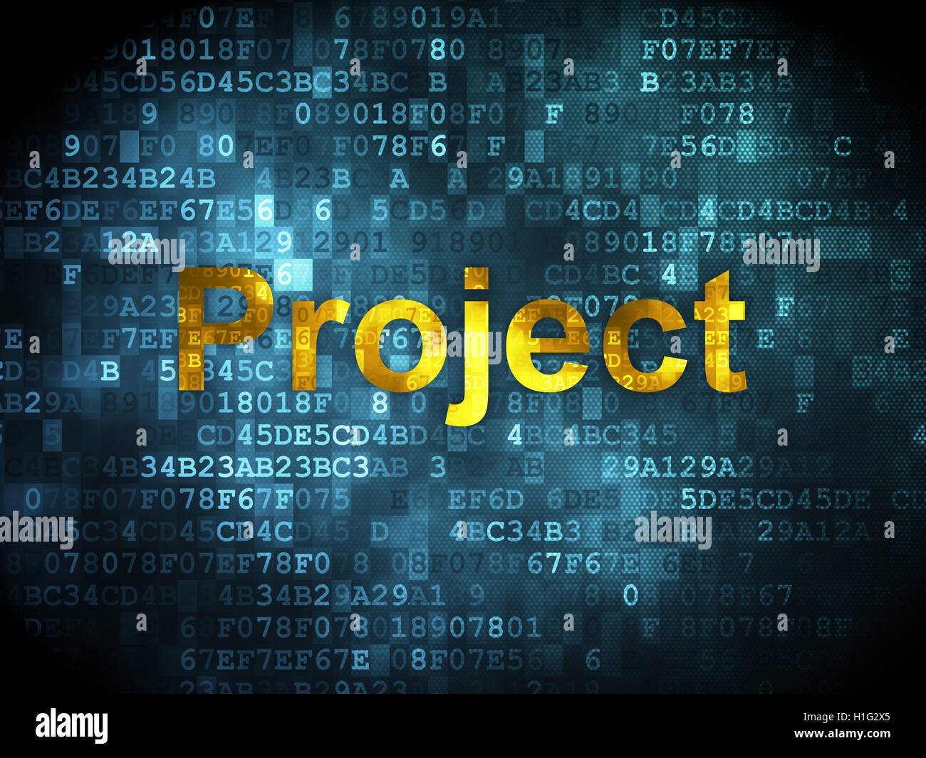 Finance concept: Project on digital background Stock Photo - Alamy