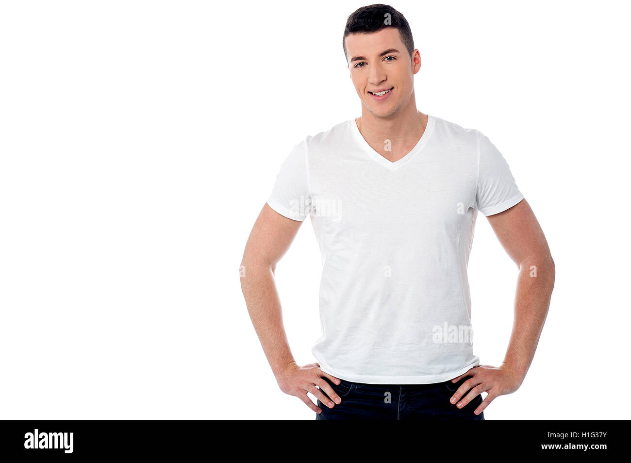 Smart young man posing to camera Stock Photo - Alamy