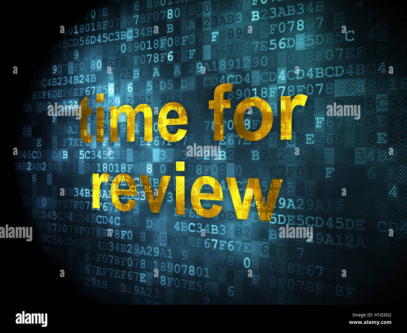 Time concept: Time for Review on digital background Stock Photo - Alamy