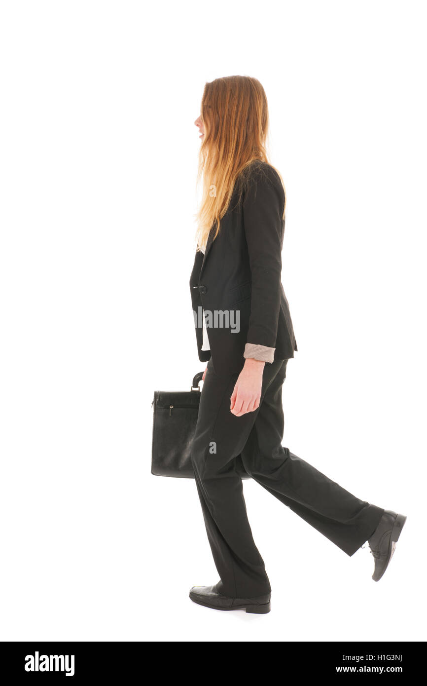 Business woman walking Stock Photo - Alamy