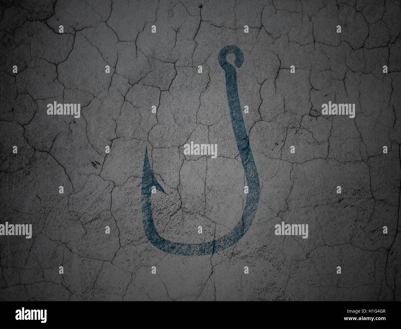 Privacy concept: Fishing Hook on grunge wall background Stock Photo - Alamy