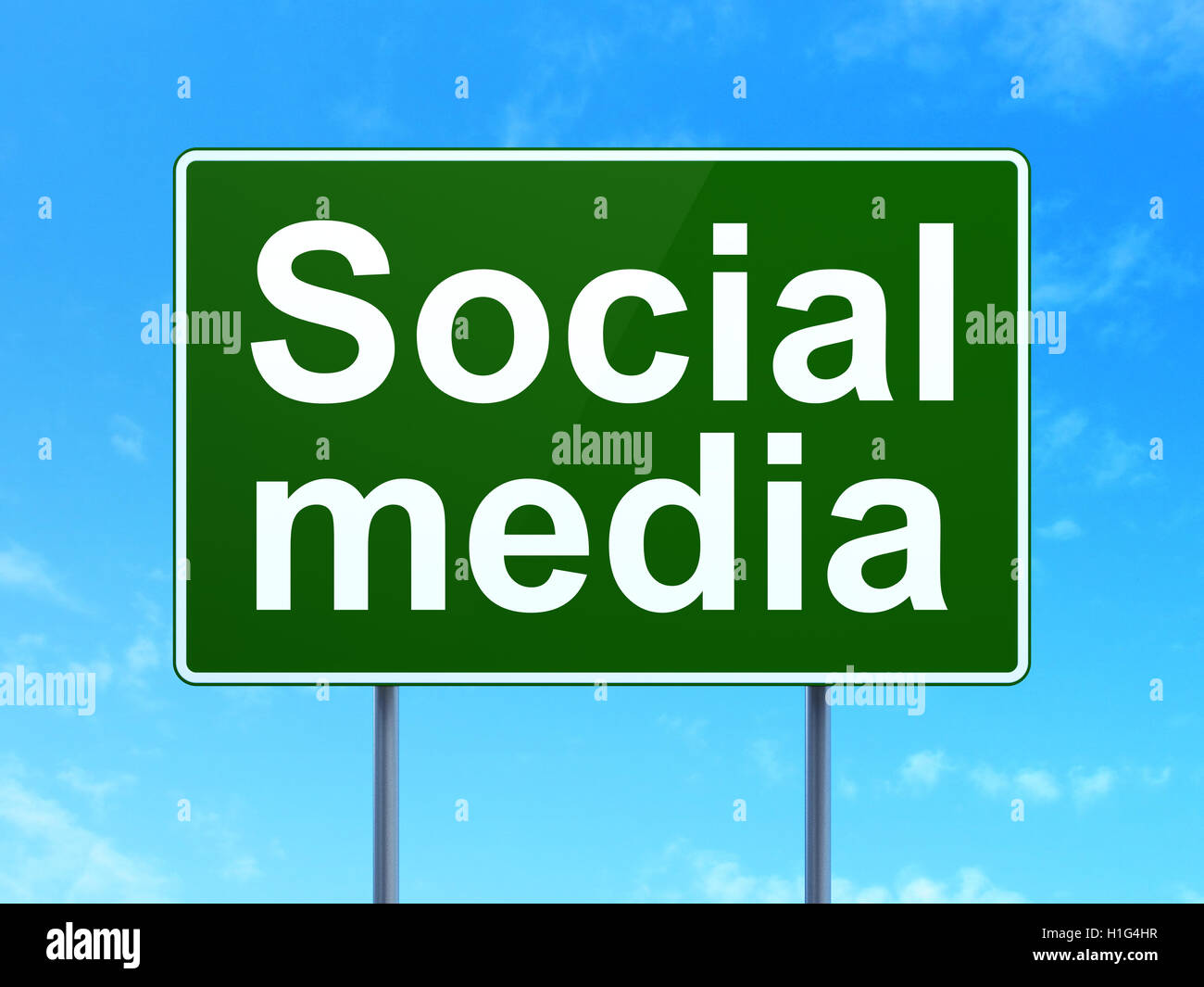 Social media concept: Social Media on road sign background Stock Photo ...