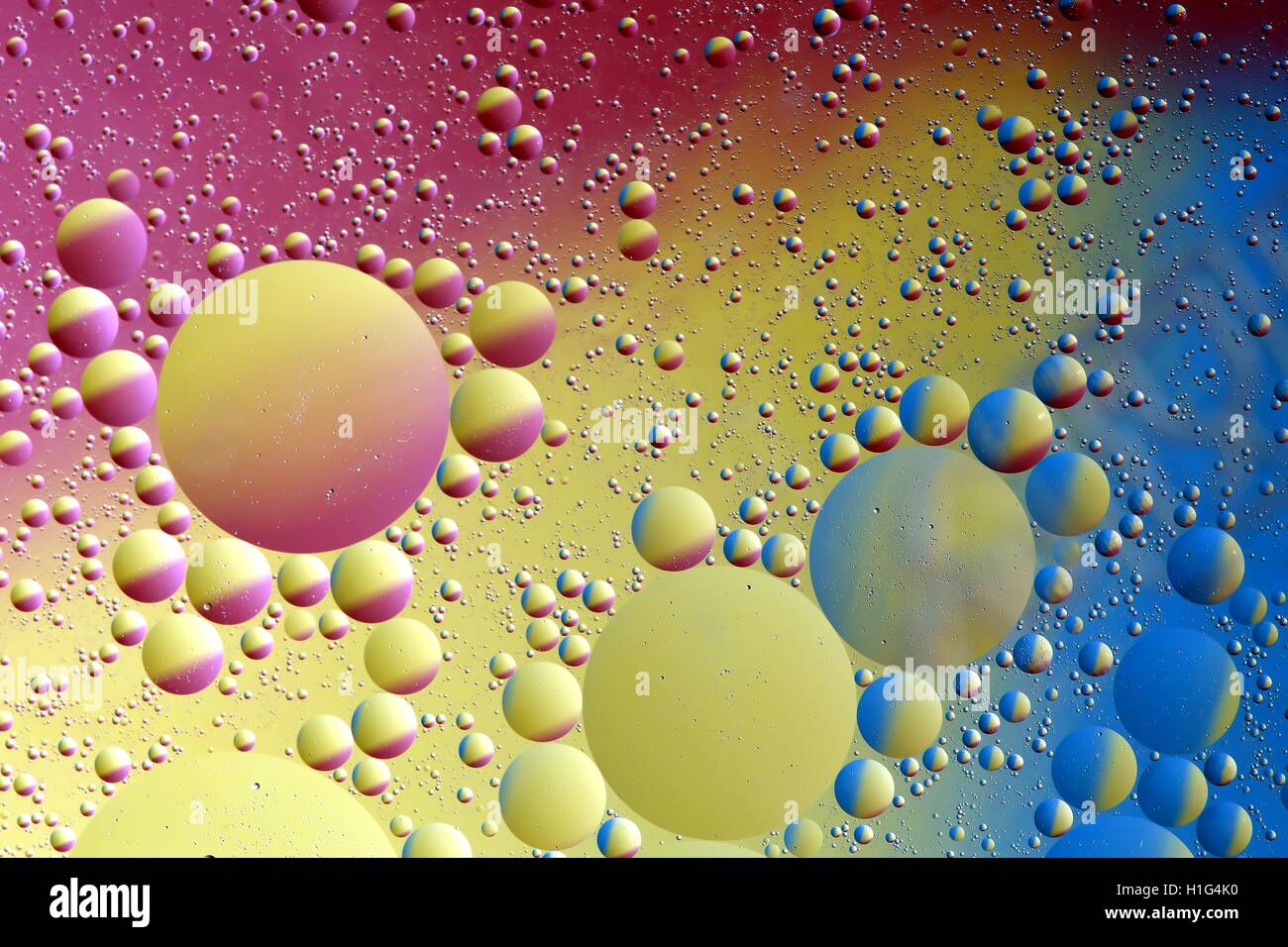 Oil on Water Pattern Stock Photo - Alamy