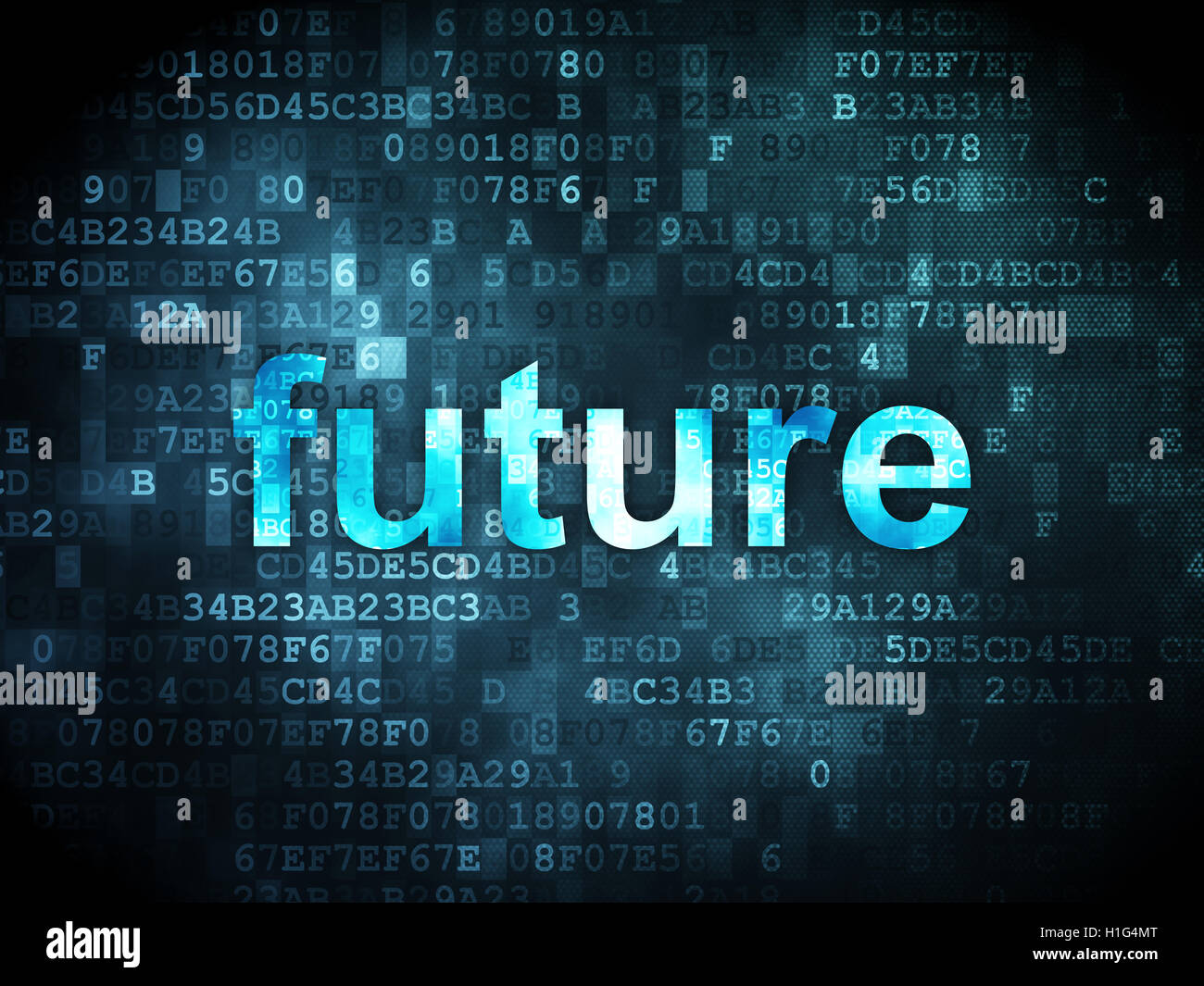 Time concept: Future on digital background Stock Photo - Alamy