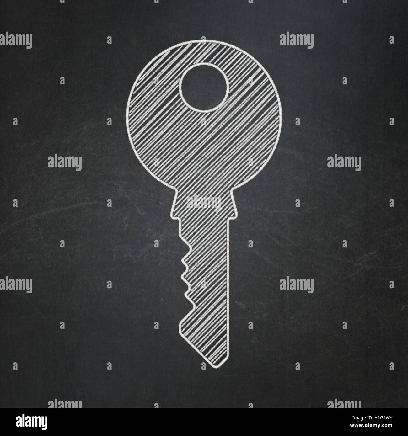 Protection concept: Key on chalkboard background Stock Photo - Alamy