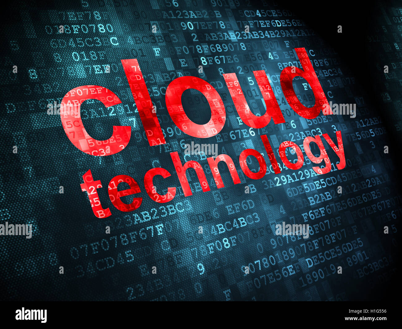 Cloud networking concept: Cloud Technology on digital background Stock ...