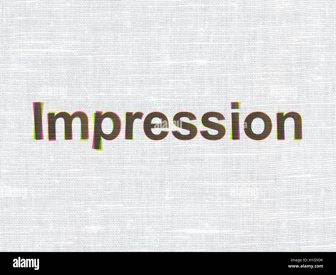 Marketing concept: Impression on fabric texture background Stock Photo ...