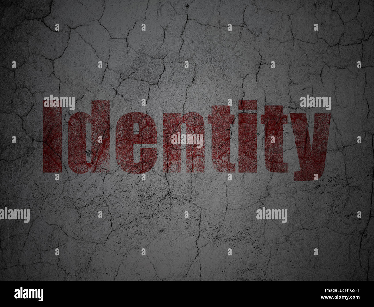 Privacy concept: Identity on grunge wall background Stock Photo - Alamy