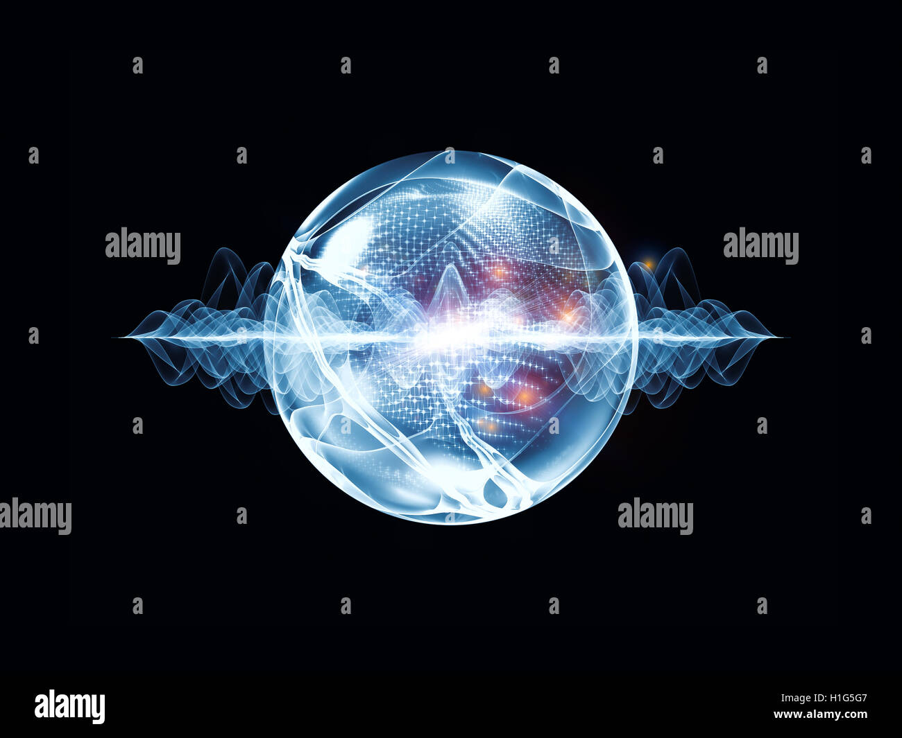 Cool Wave Particle Stock Photo - Alamy