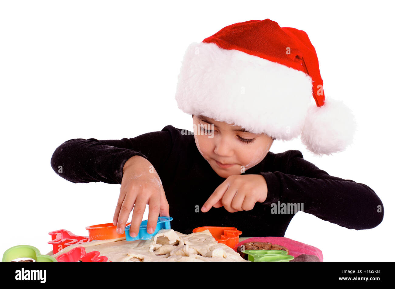 Little Santa Cooking Stock Photo - Alamy
