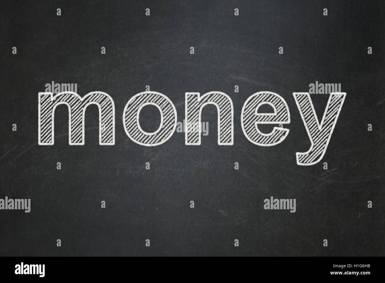 Finance concept: Money on chalkboard background Stock Photo - Alamy